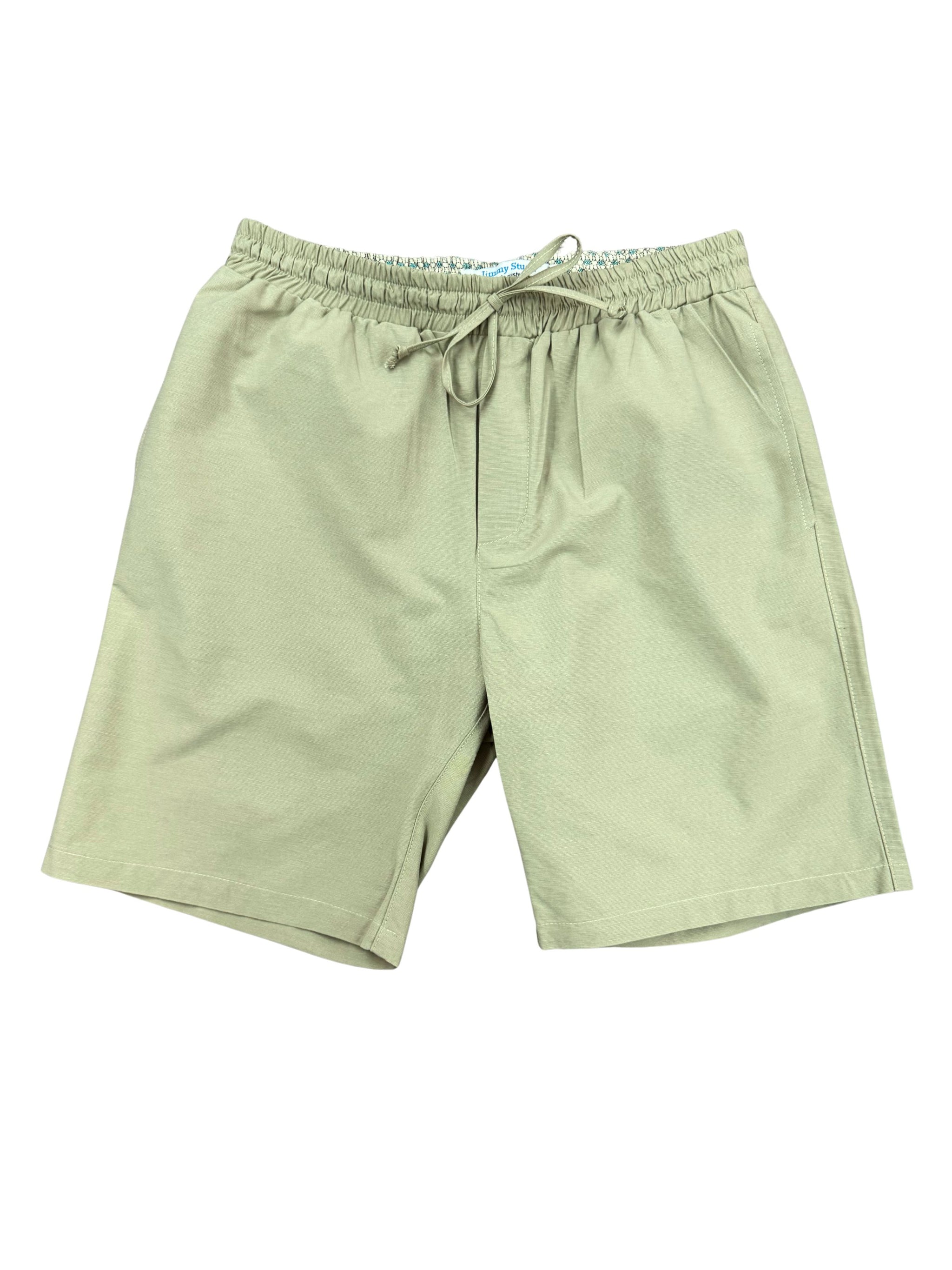 Men’s Cotton/Tencel Shorts Australia - Cancun Olive Short | Jimmy Stuart