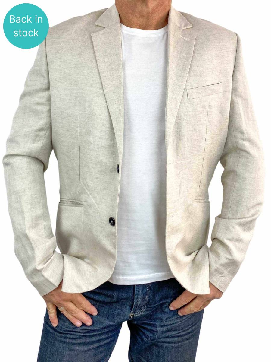 Oatmeal Linen Jacket – Jimmy Stuart