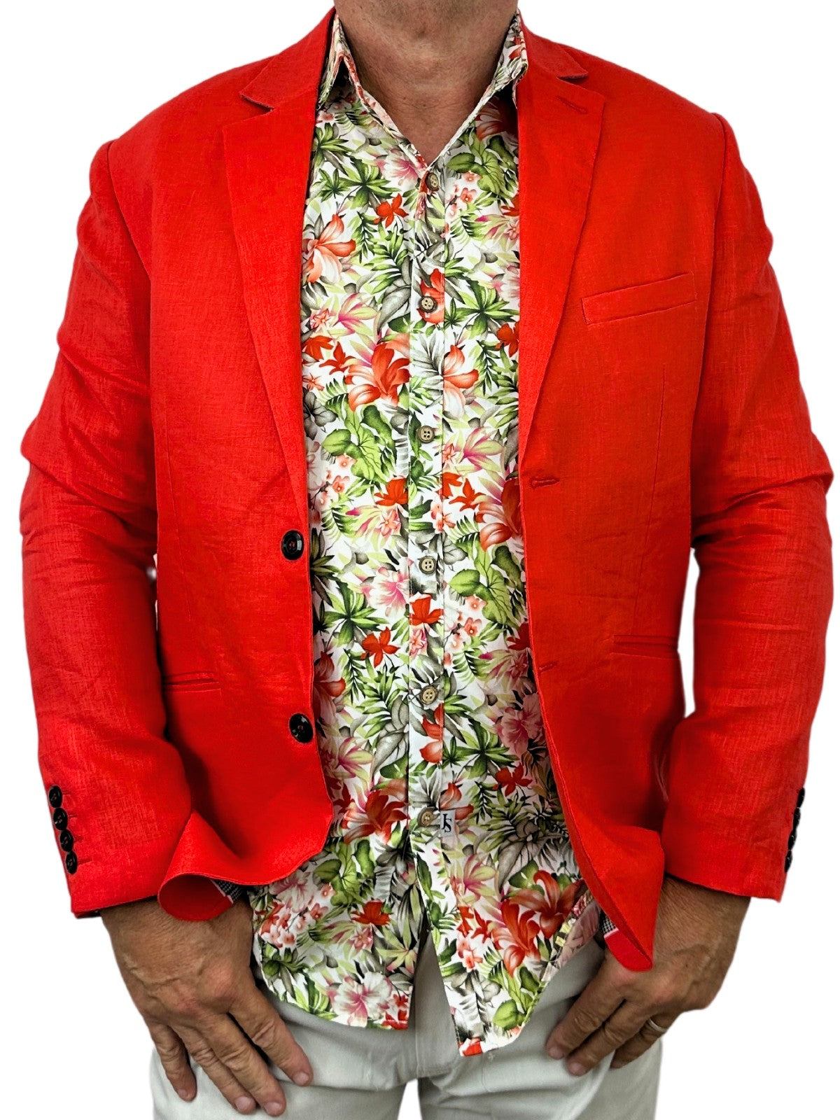 Men’s Linen Jacket Australia - Tangerine Jacket | Jimmy Stuart