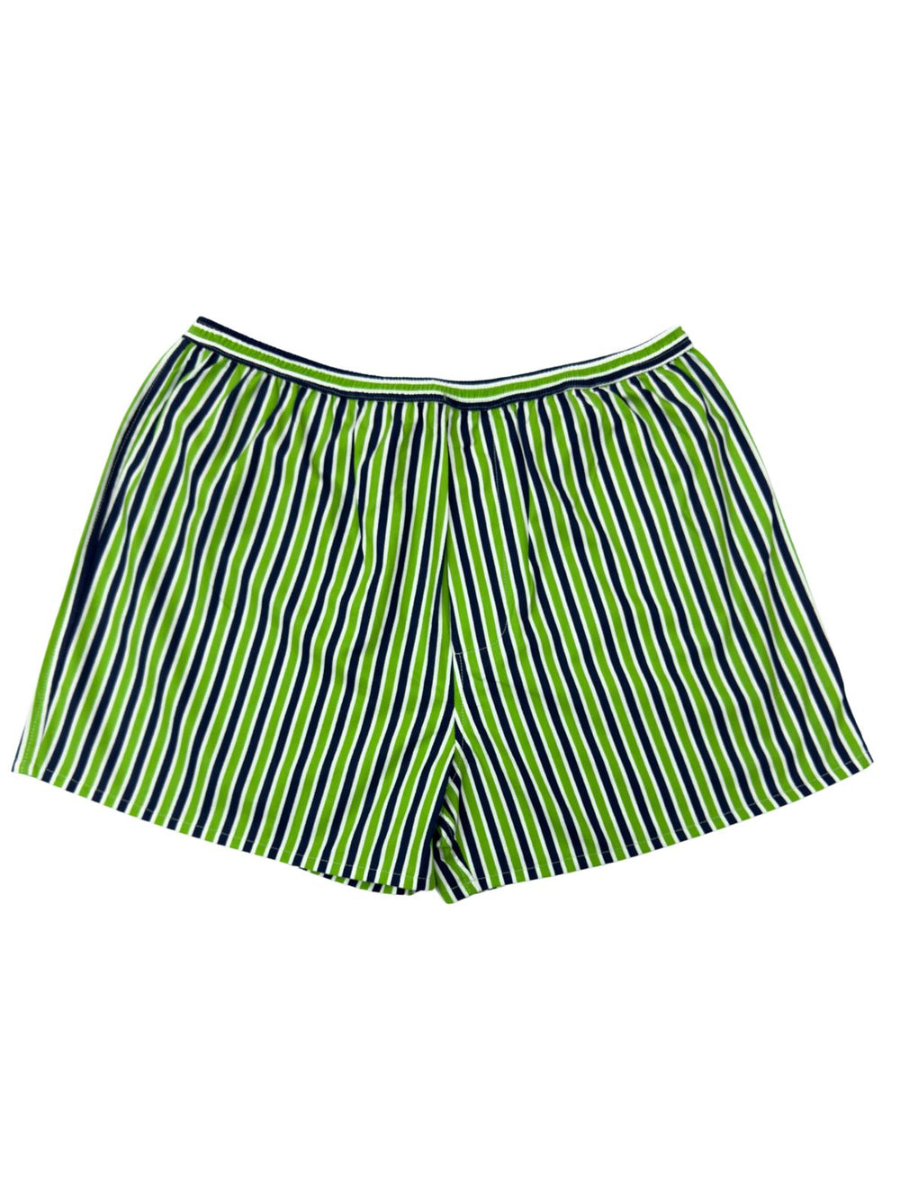 Varsity Stripe Cotton Boxer Short - Green/Blue
